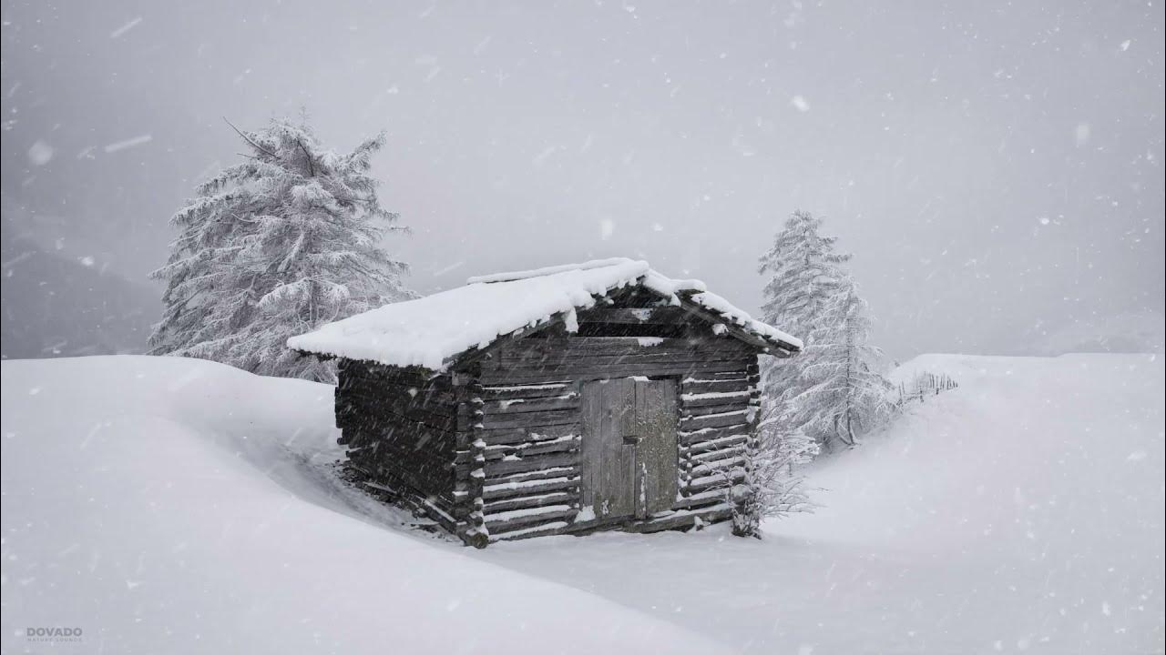 Epic Blizzard strikes lonely Log Cabin┇Howling Wind┇Nature Sounds for Sleep, Study & Relaxation ...