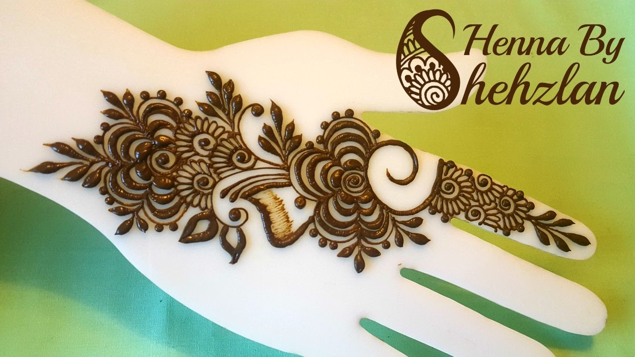 Henna By Shehzlan | How To Henna Tutorial #74 | Gulf Strip Design - YouTube