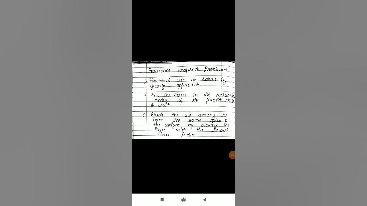 DAA lecture31 Fractional Knapsack Problem - YouTube