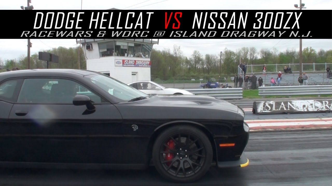 Dodge hellcat vs Nissan 300zx - YouTube