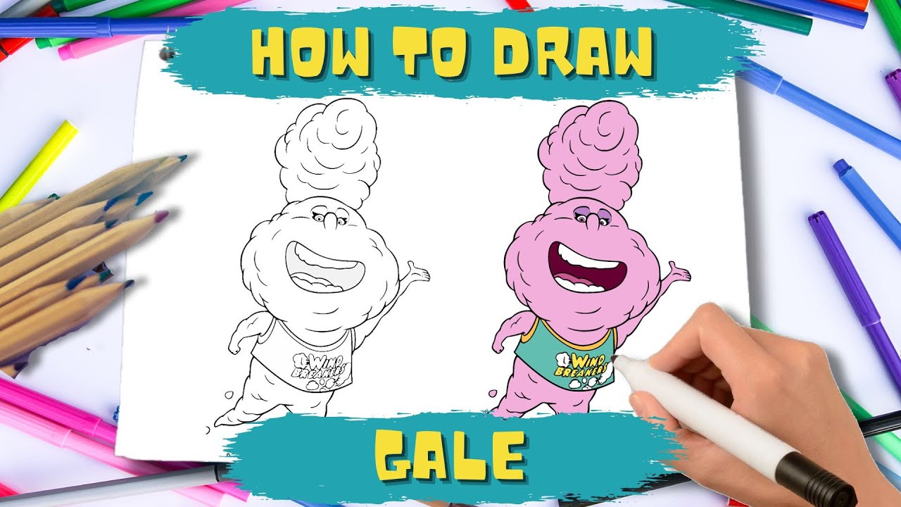 How to draw Gale | Elemental | Step by Step - YouTube