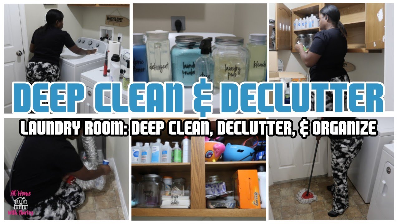 LAUNDRY ROOM DEEP CLEAN, DECLUTTER, & ORGANIZE | 2 DAYS DEEP CLEAN WITH ...