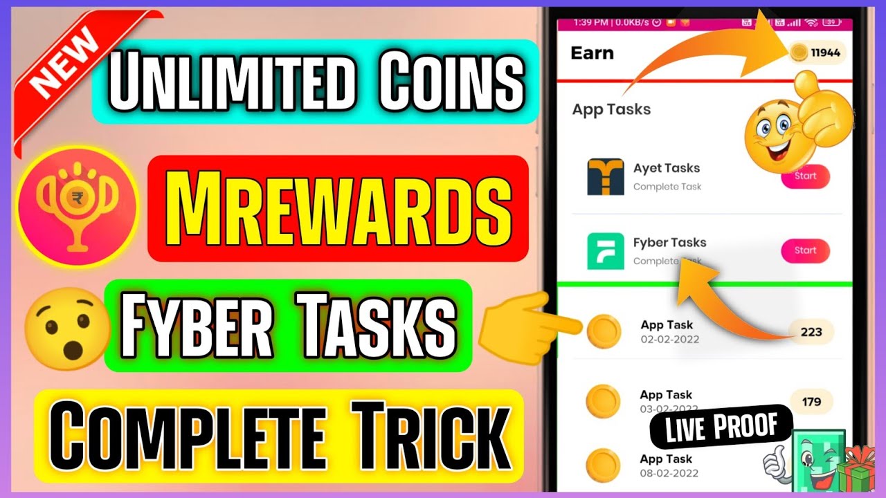 mRewards Fyber Tasks Complete Trick 2024 | mRewards App Task Complete ...