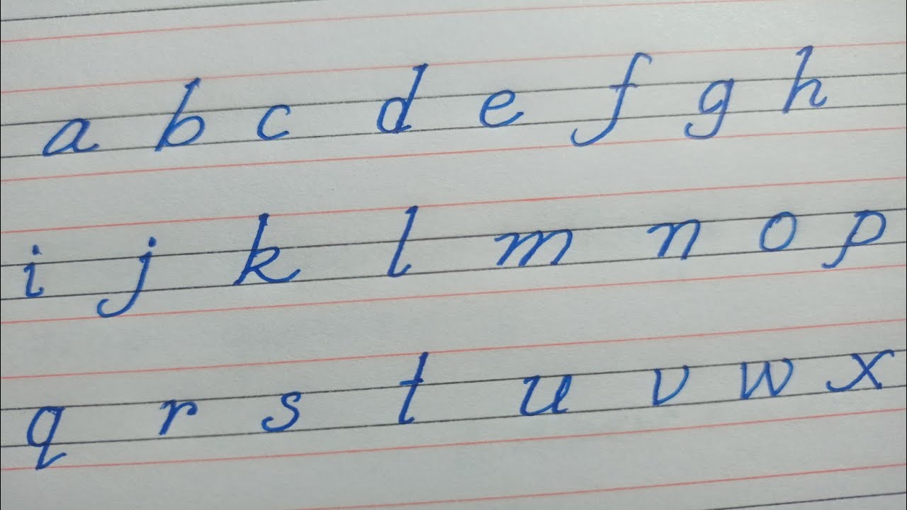 How to write English small letters in four lines paper//Italic ...