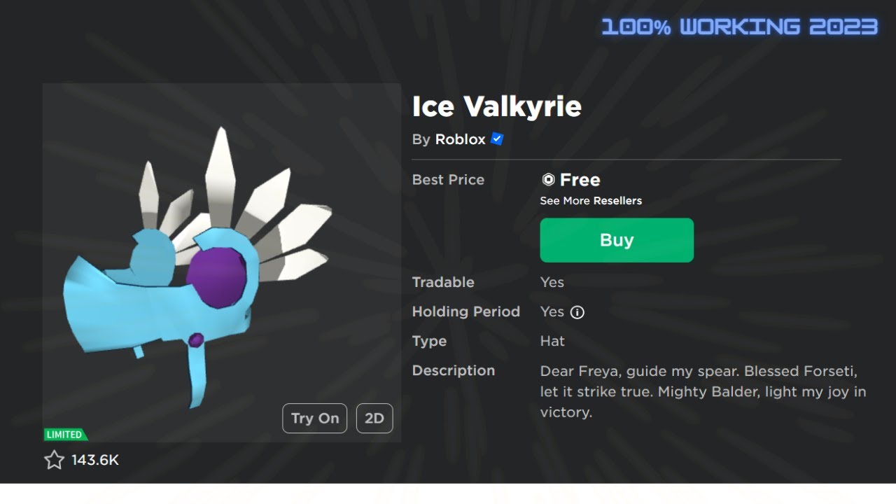 How to get a FREE VALKYRIE in Roblox... - YouTube