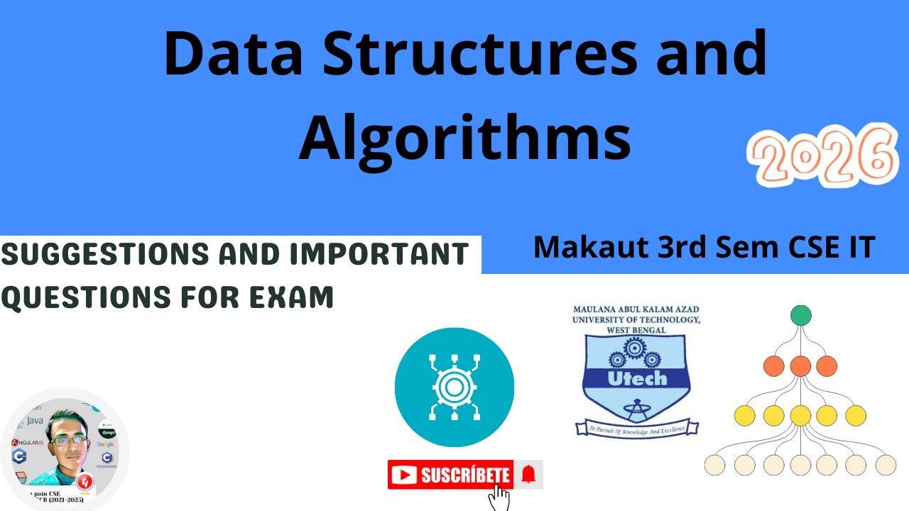 MAKAUT DSA Exam Important Questions 🎆 Numerical | B.Tech CSE IT Sem 3 ...