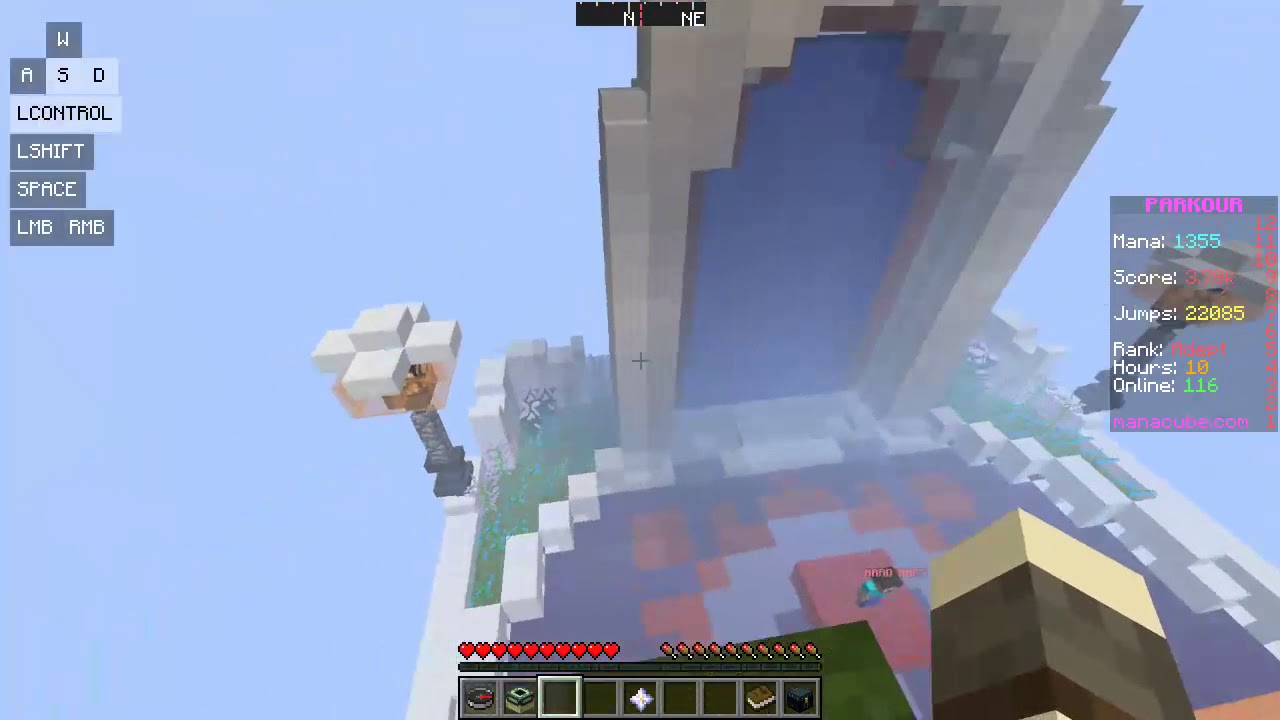Manacube spawn pk - 2,267 jumps (without /speed) - YouTube
