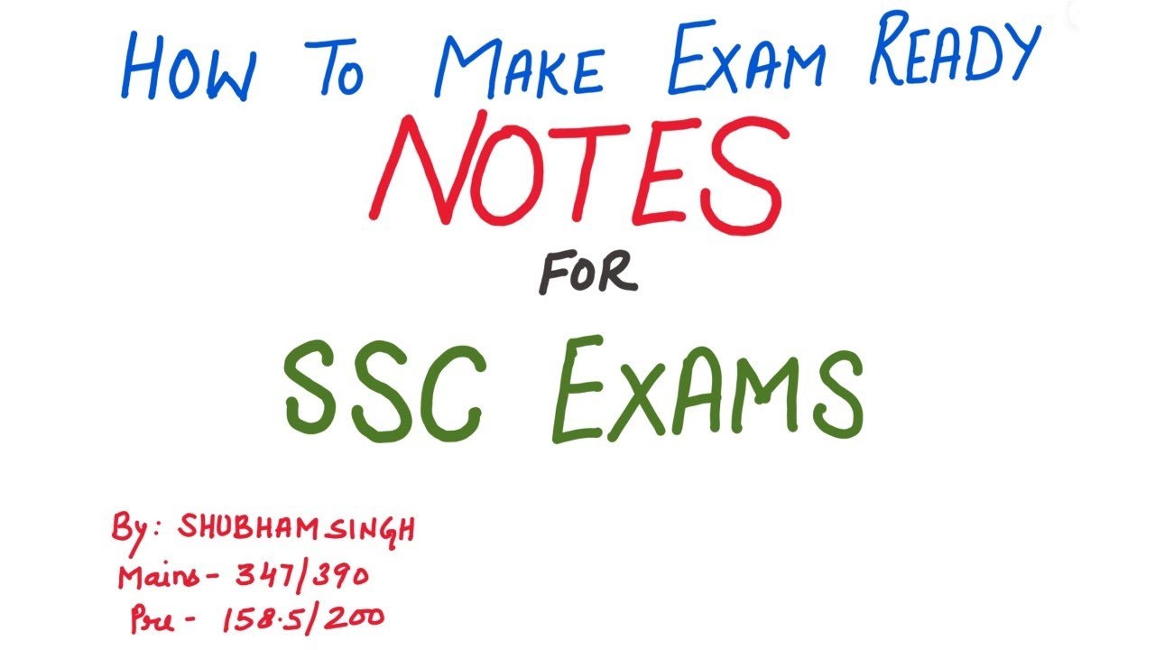 How to make notes for SSC EXAMS 📝| Notes that helped me score 38/50 ...