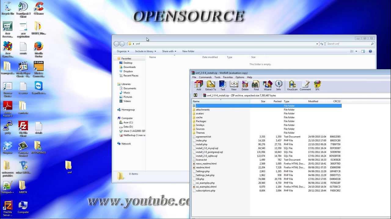 How to install SMF Simple Machines Forum on your server. - YouTube