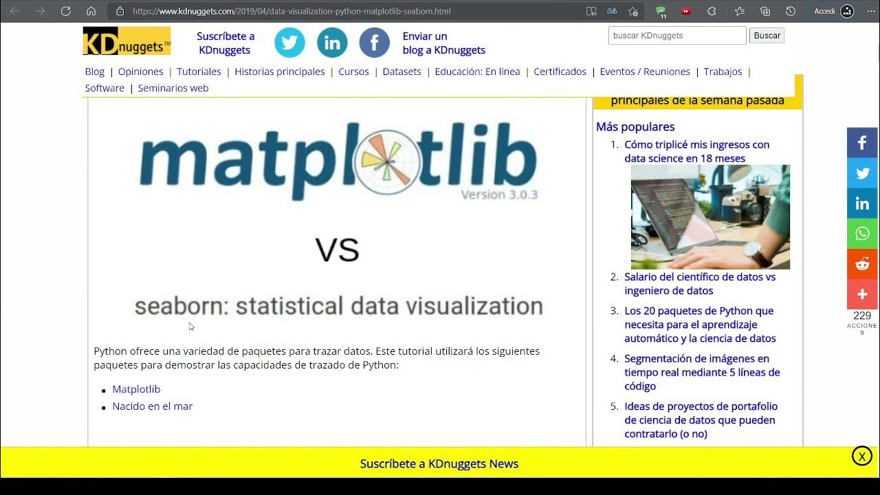 05. Comparación de Librerías matplotlib y seaborn | Visualización y ...