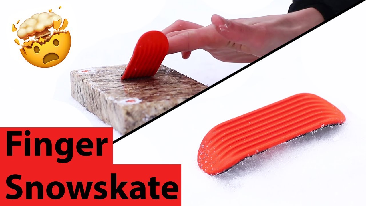 FINGER SNOWSKATE?!? | Grip Skin Review & Unboxing - YouTube
