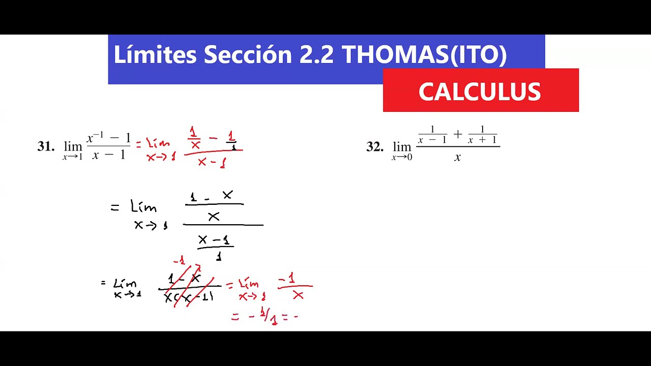 Límites del Thomas(ito) Calculus - YouTube