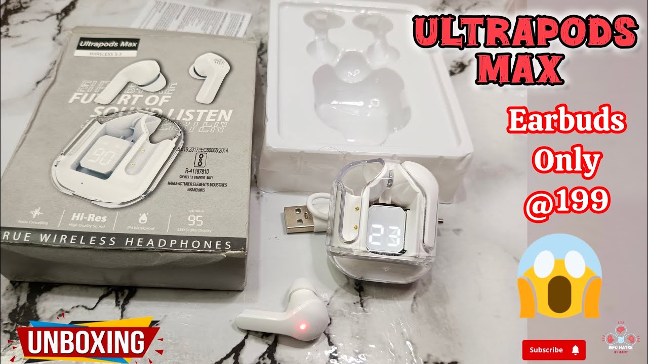 ULTRAPODS MAX Earbuds Unboxing Bluetooth Diwali Offer Gadget Bass boost ...