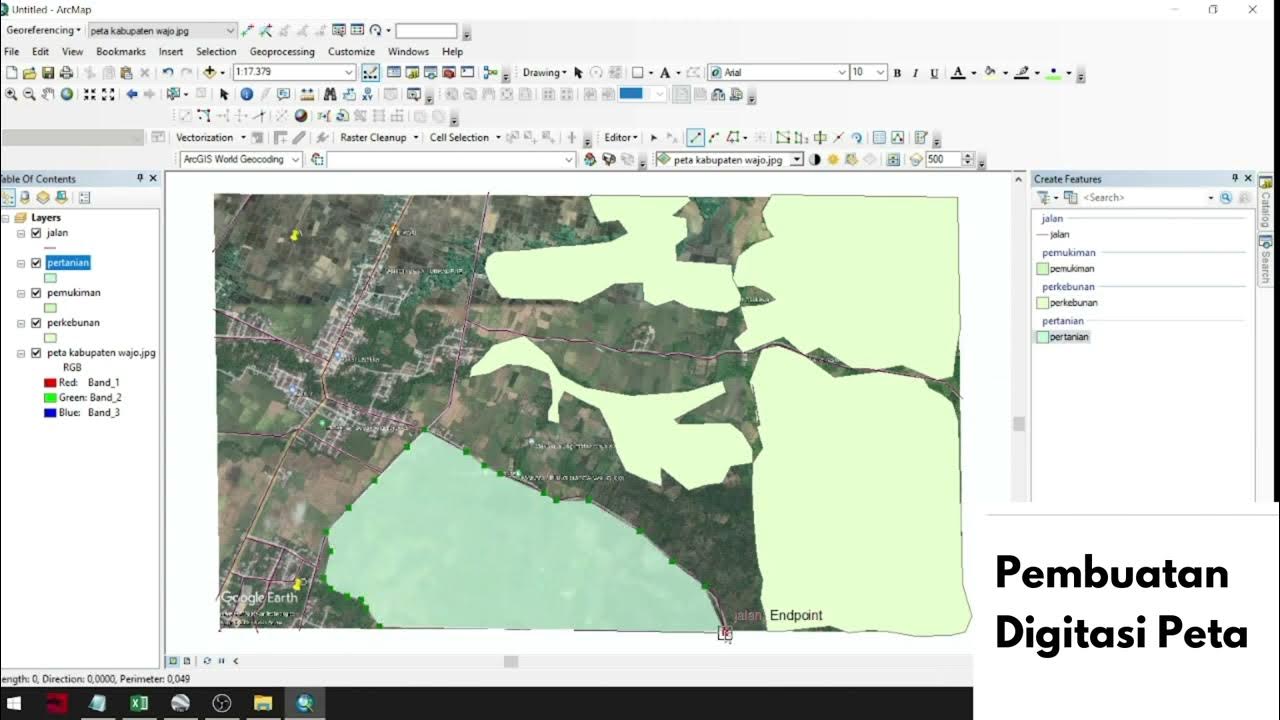 Video Pembuatan Digitasi Peta Menggunakan ARCMAP Dan ARC Catalog - KELOMPOK 1 - YouTube