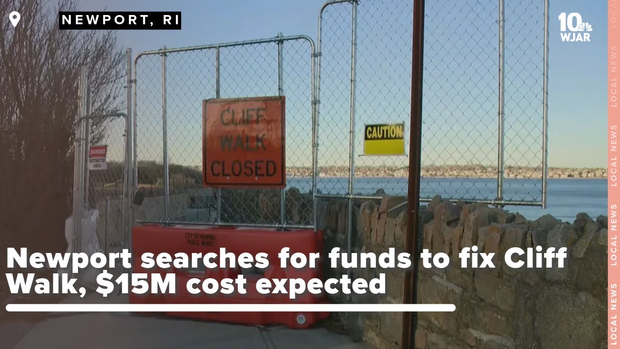 Newport searches for funds to fix Cliff Walk, $15M cost expected - YouTube