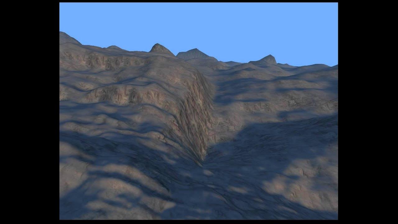 SGL OpenGL terrain clipmap demo - YouTube