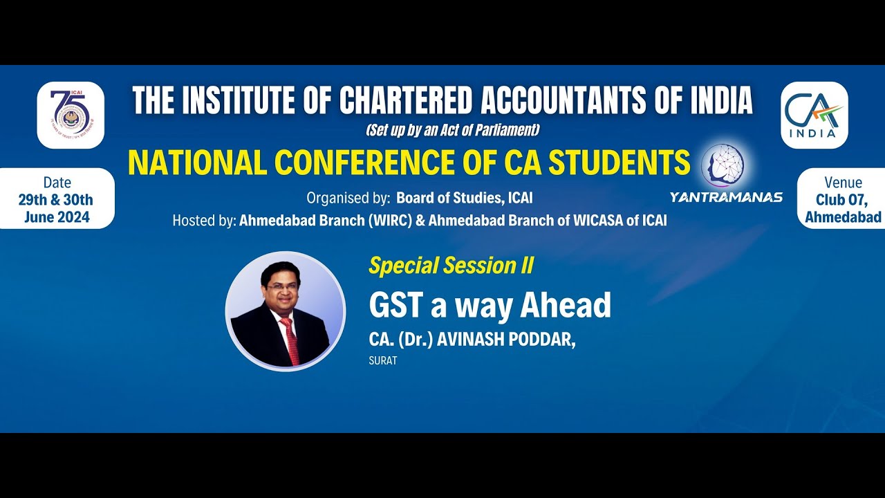 GST a way Ahead by CA. Dr. Avinash Poddar - YouTube