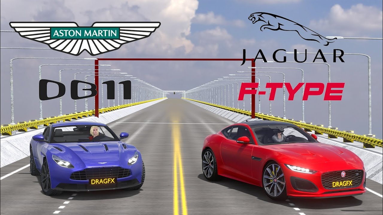 Aston Martin DB11 vs Jaguar F-type R: DRAG RACE - YouTube