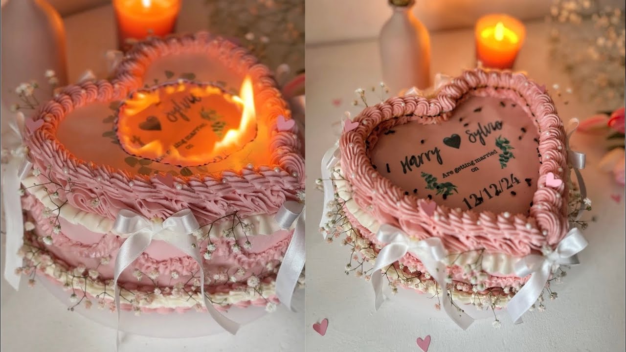 Viral Burn Away Cake Tutorial | Easy Fire cake | Lambeth Cake with ...