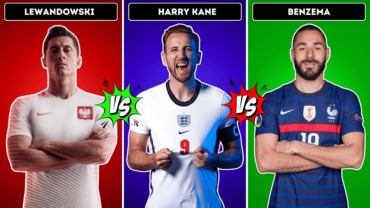 Comparison | Robert Lewandowski VS Harry Kane VS Karim Benzema - YouTube