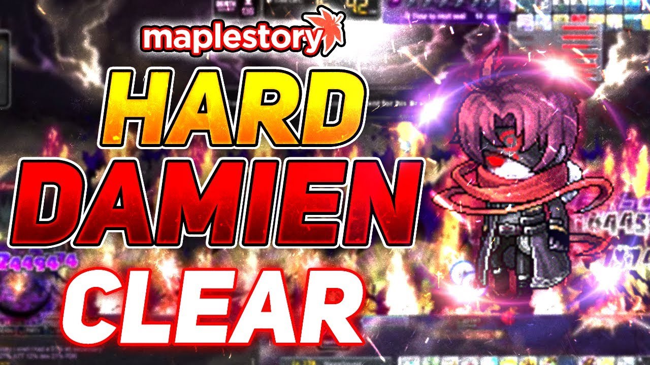 MapleStory: My First Hard Damien Clear! (Full Fight) - YouTube