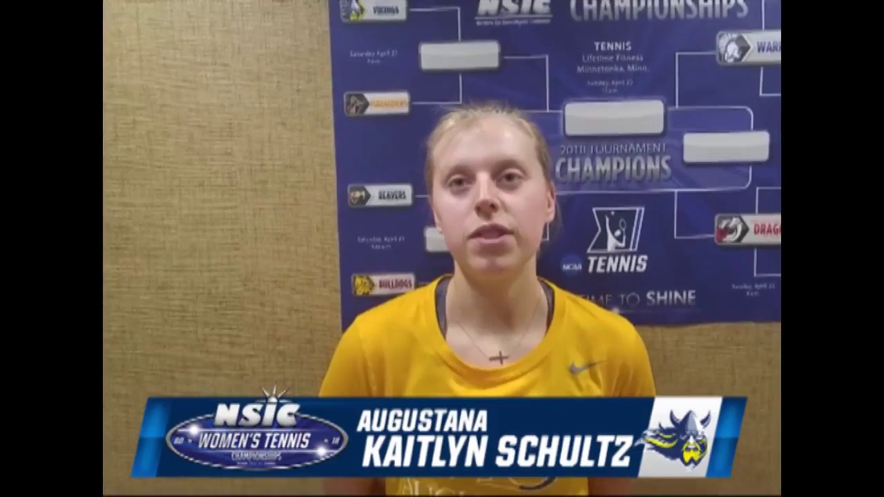 2018 NSIC Women's Tennis Interview - Augustana Kaitlyn Schultz - YouTube