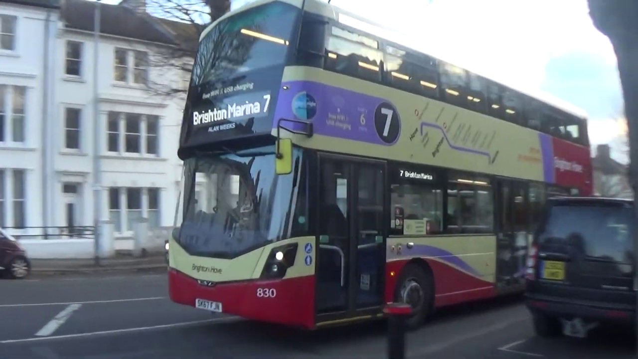 Brighton and Hove bus route 7 passing Goldstone Villas in Hove, 14th ...