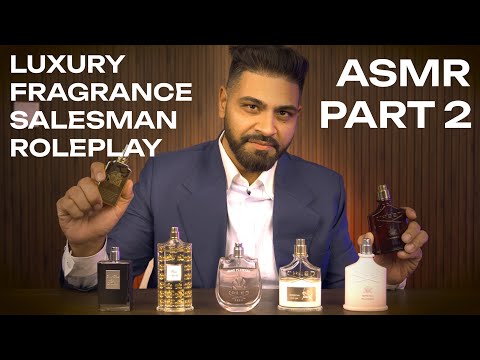Luxury Cologne Salesman ASMR Role play | Whispered Relaxation & Tapping - PART 2