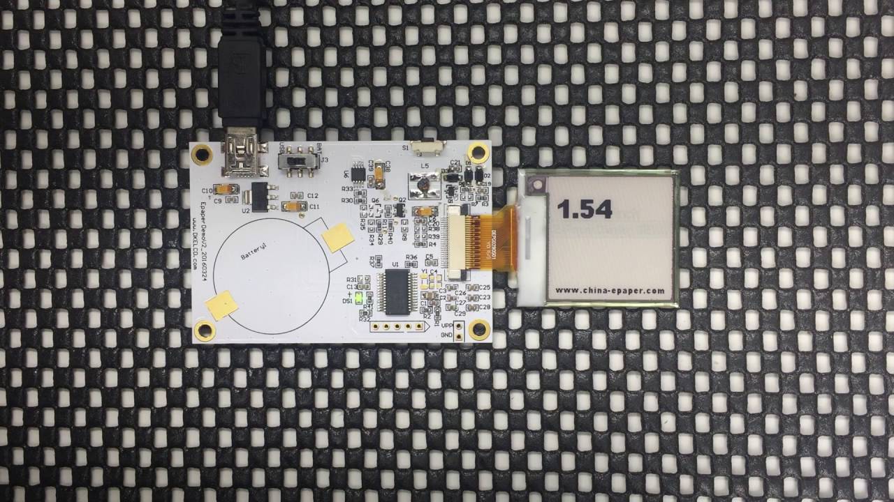 DKE newest Three color 1.54 e ink inch e-paper Display - YouTube