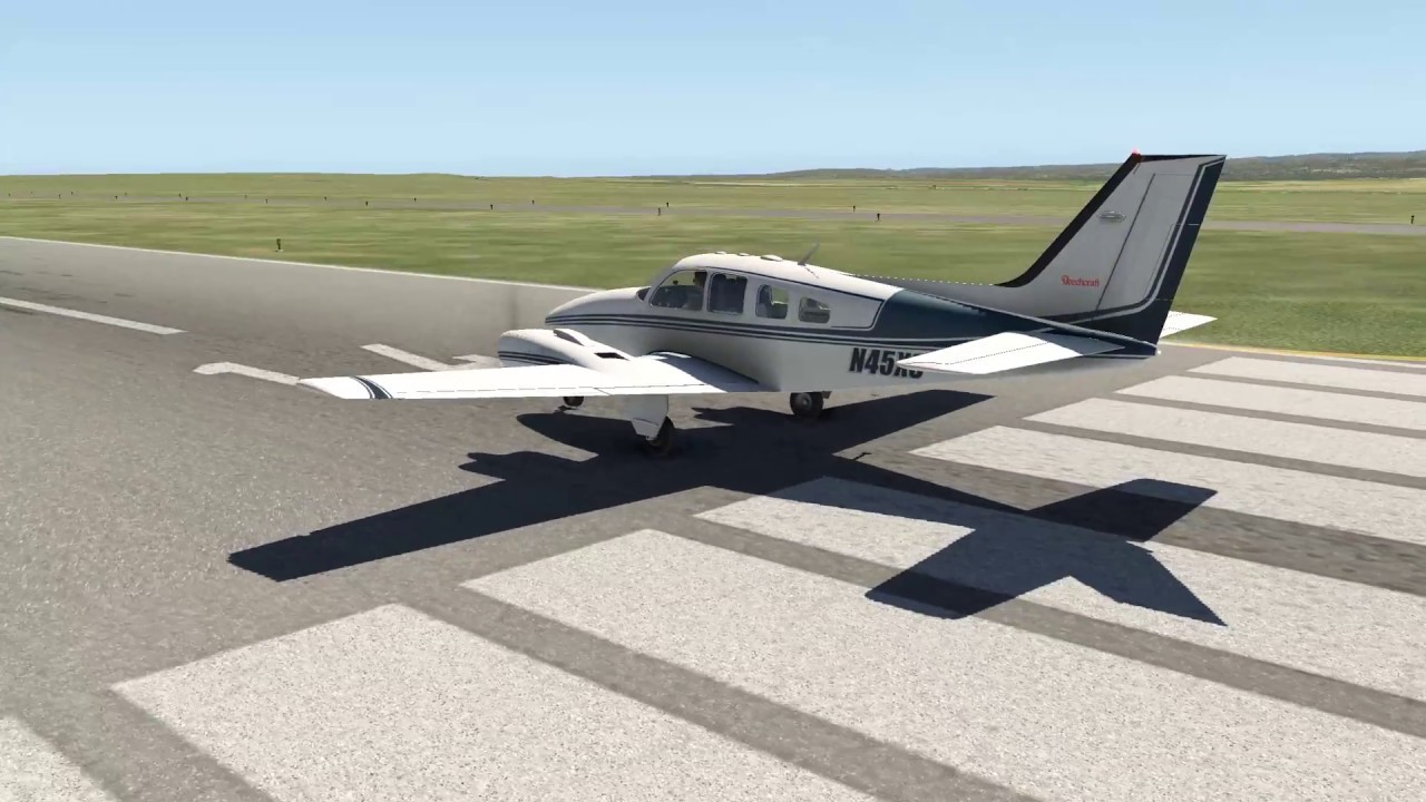 X-Plane 11 - Beechcraft Baron 58 - Aircraft Show Take Off Crash Test ...