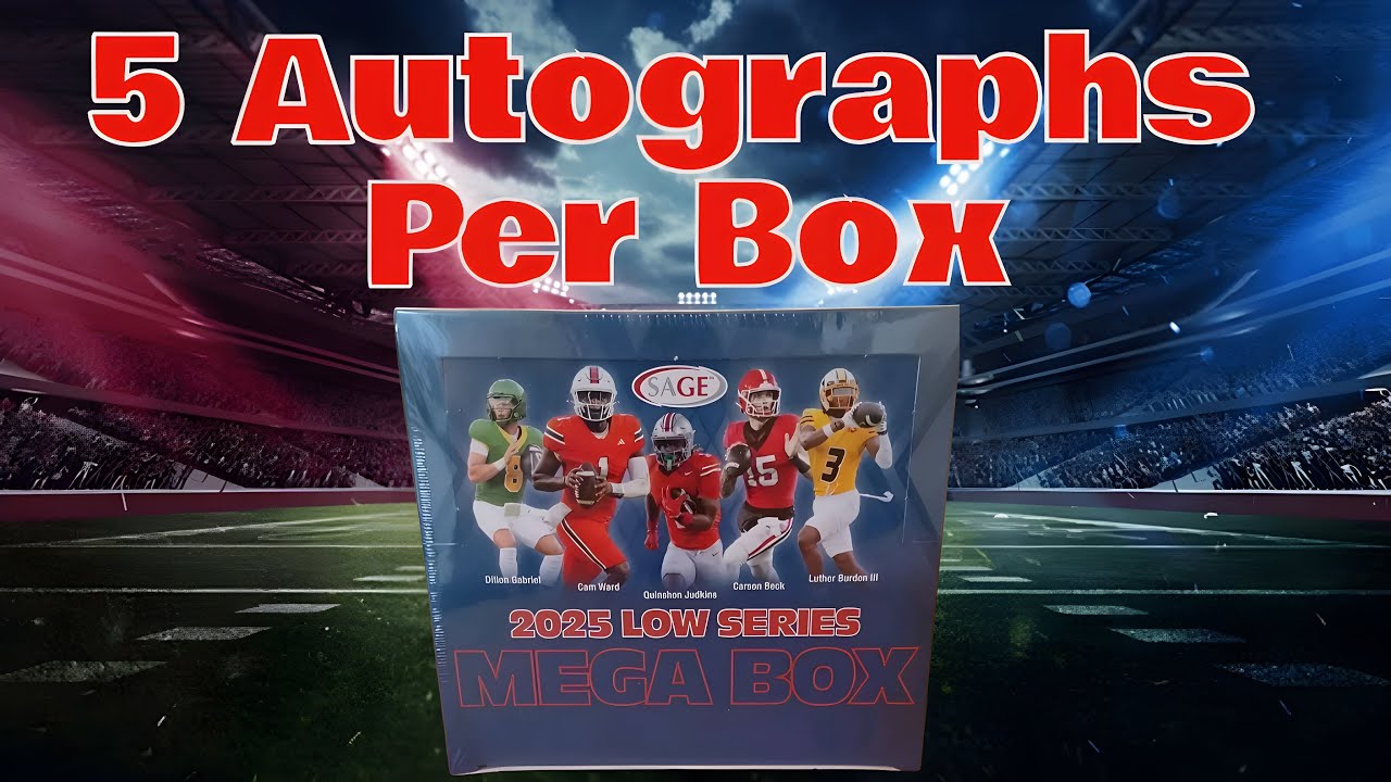 Sage 2025 College Football Low Series Mega Box - 5 Autos! - YouTube