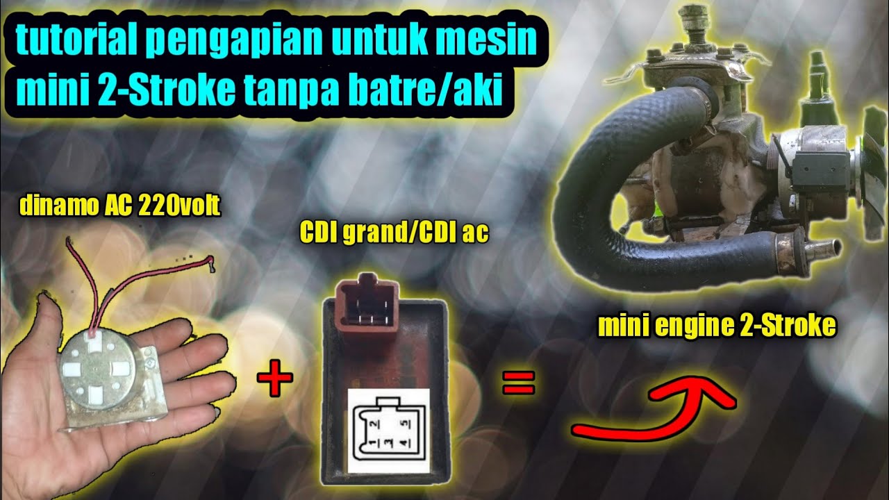 mesin mini 2-Stroke experimen pengapian AC menggunakan bahan-bahan ...