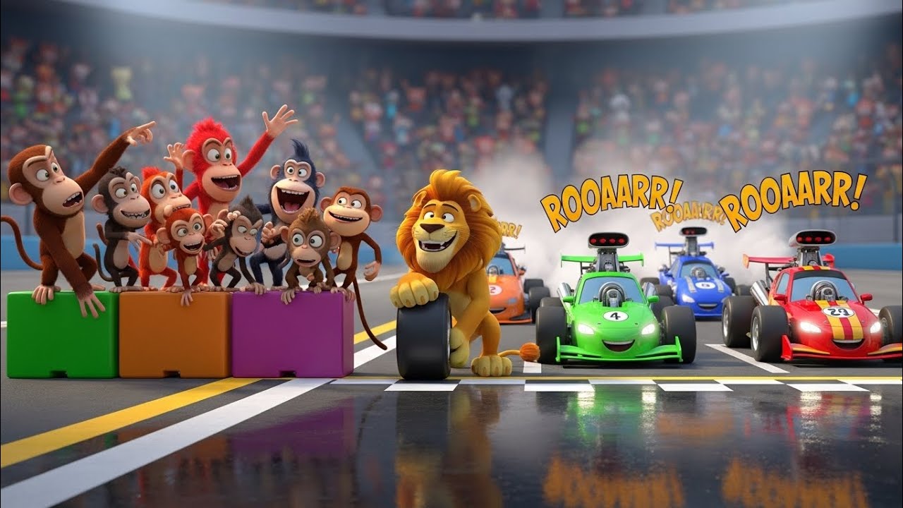 Monkeys and Lines: A Wild Car Race - YouTube