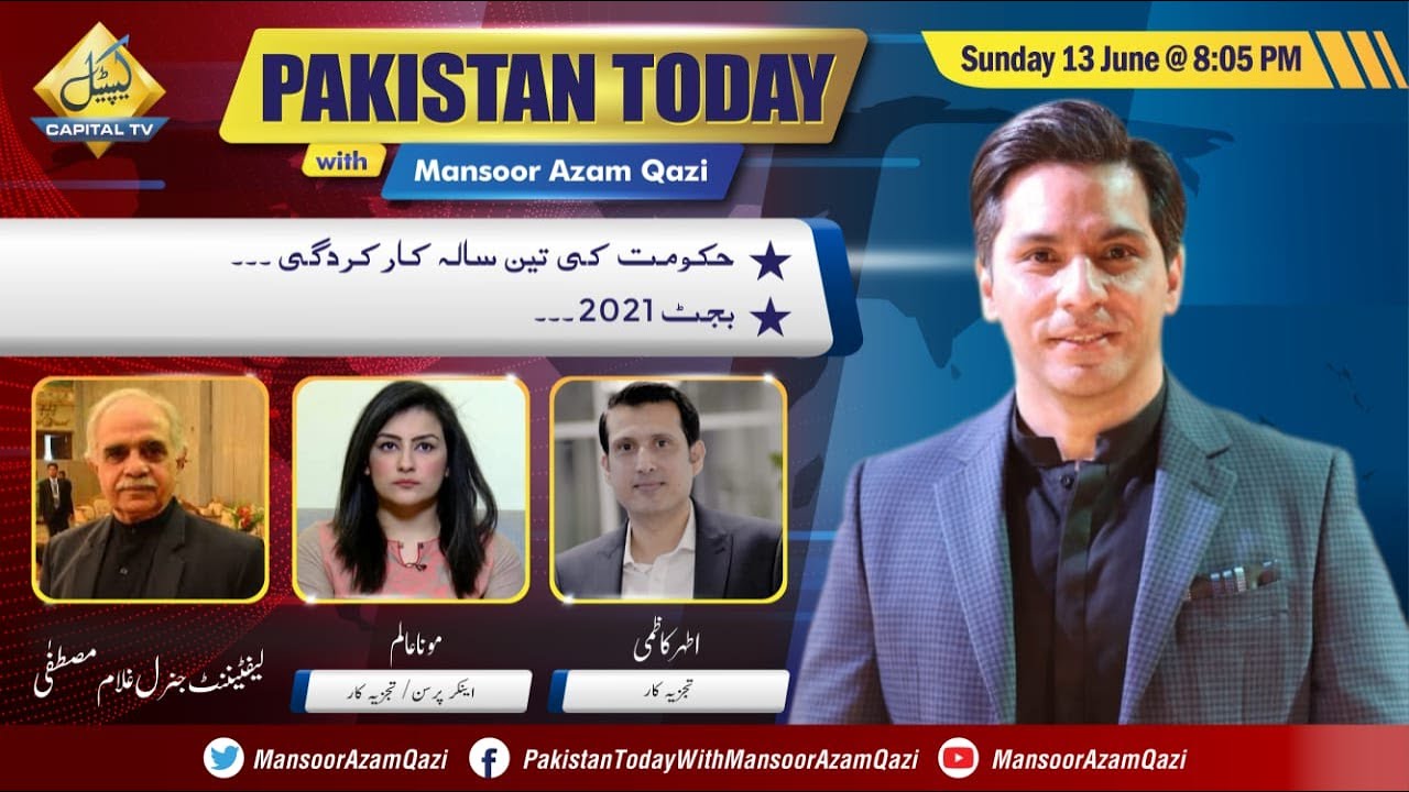 Pakistan Today With Mansoor Azam Qazi | General (R) Ghulam Mustafa ...