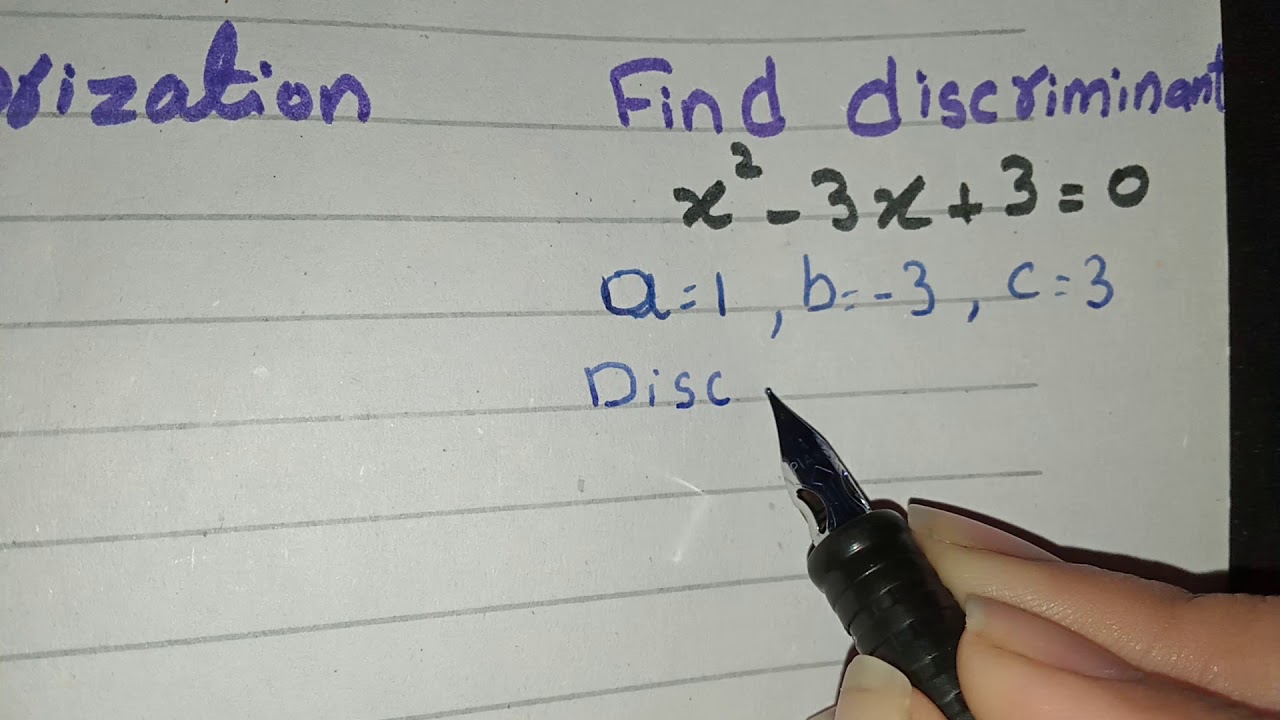 Discriminant of a Quadratic Equation, Discriminant method of class 10 ...