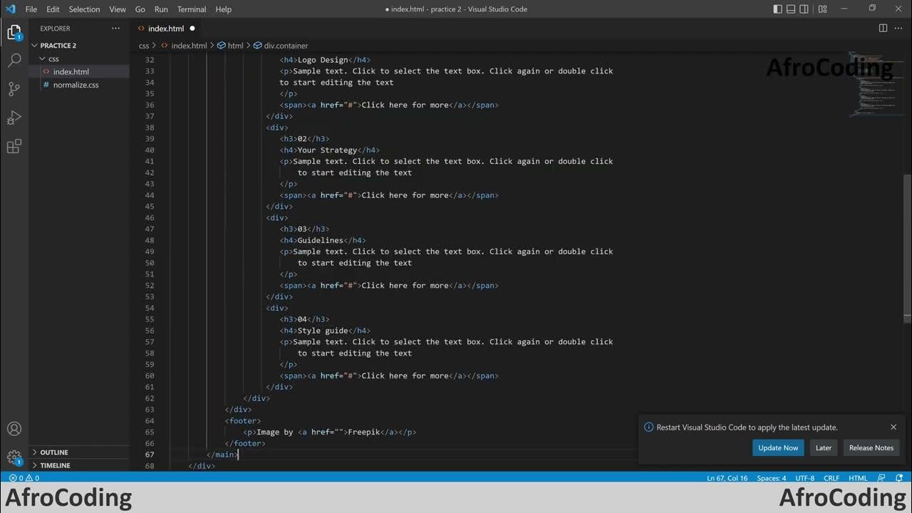 Css Flex Html Code Part 2 Youtube
