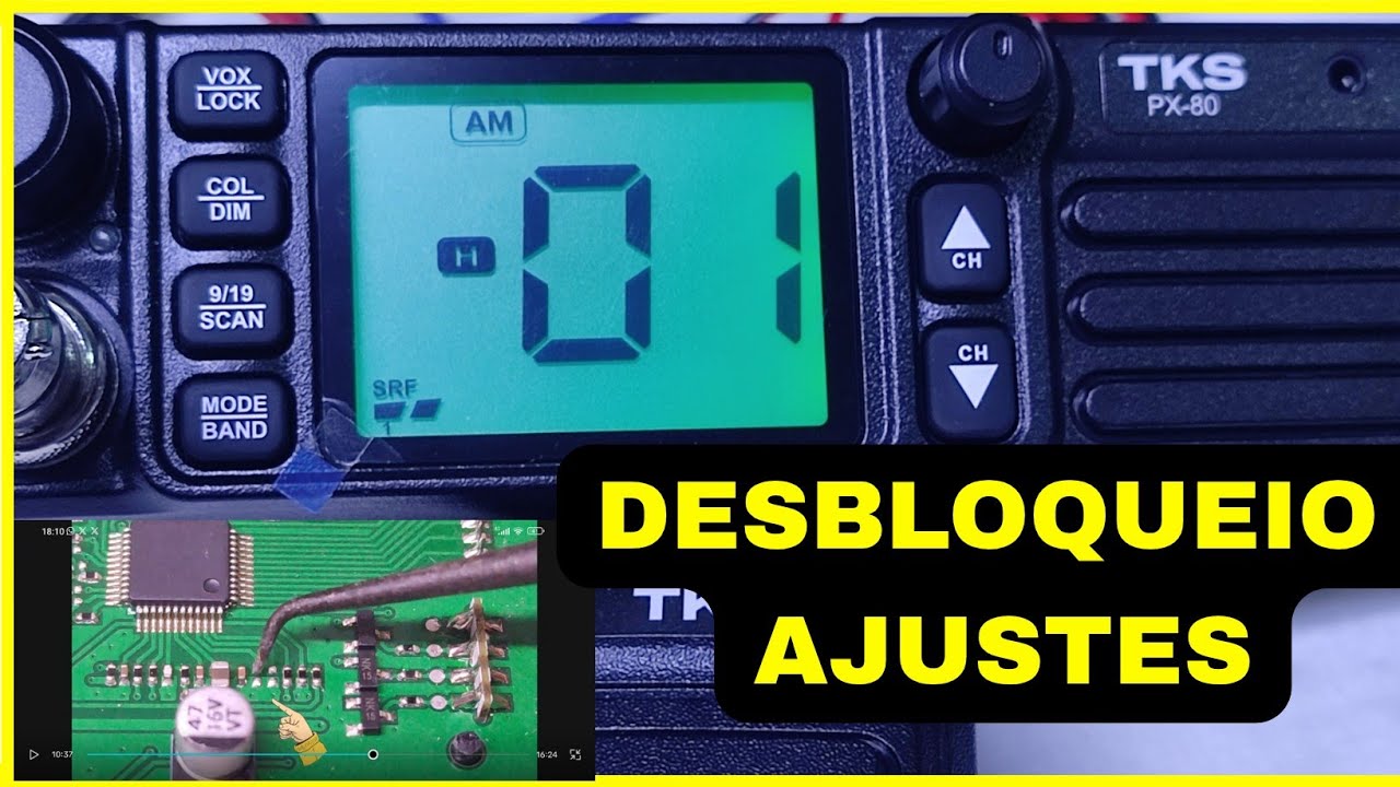 Radio PX TKS PX-80 Configuraçoes e desbloqueio - YouTube
