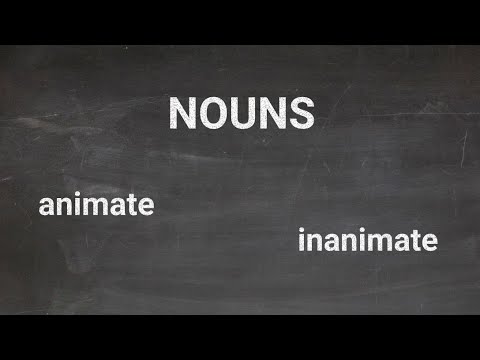 Animate and Inanimate Nouns. - YouTube
