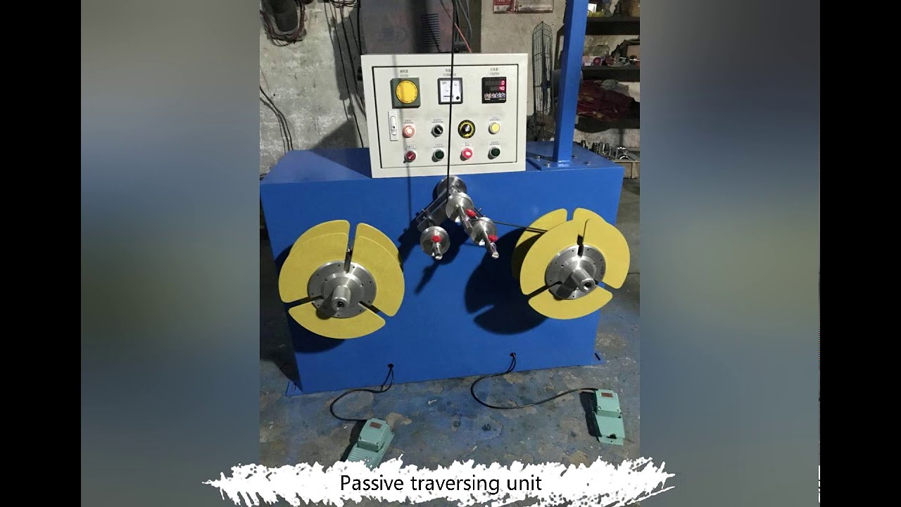 dual spindle semi-auto coiling machine - YouTube