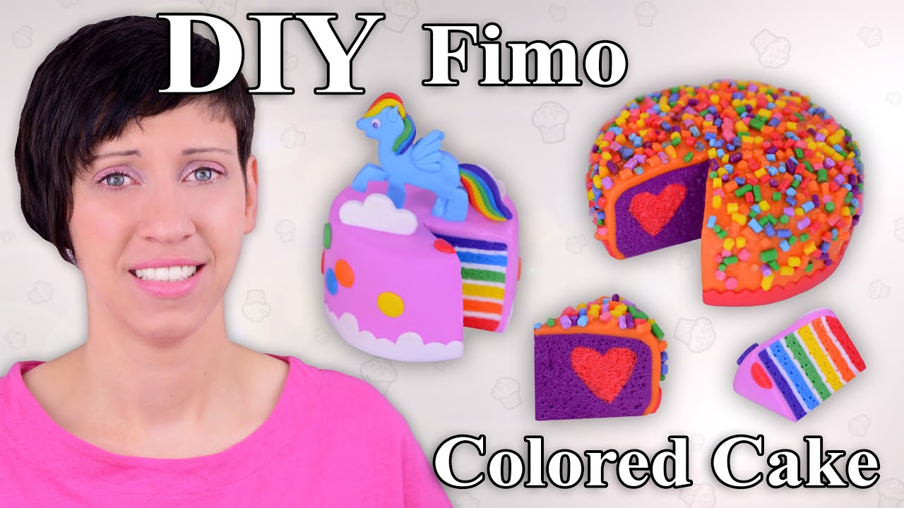 FIMO Kuchen: Polymer Clay Colored Cake - Tutorial [HD/DE] (EN-Sub ...