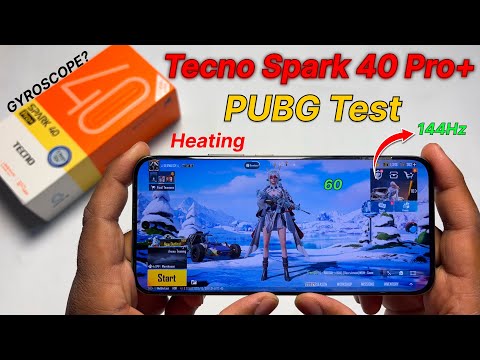 Tecno Spark 40 Pro Plus Pubg Test | 144Hz Gaming Review - FPS Test, Heating & Battery Test 🔥