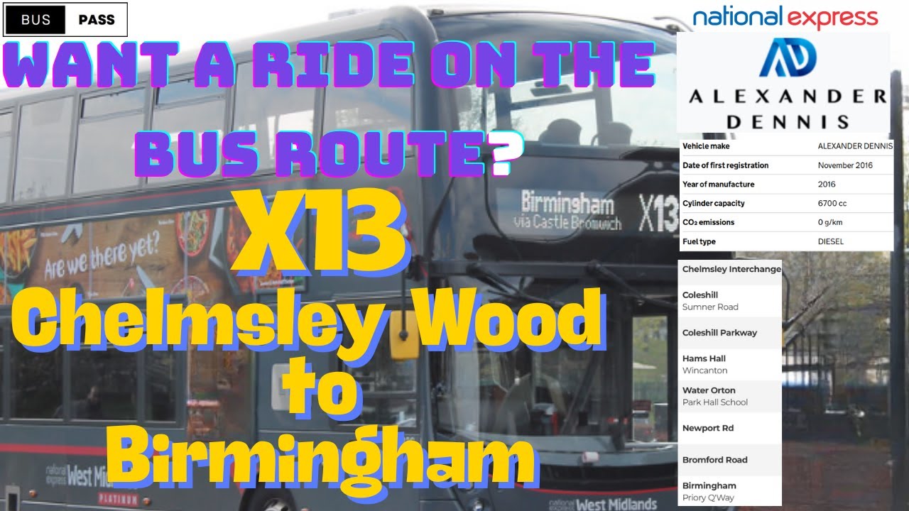 X13 Bus Route Experience 🚍 Chelmsley Wood to Birmingham City Centre ...