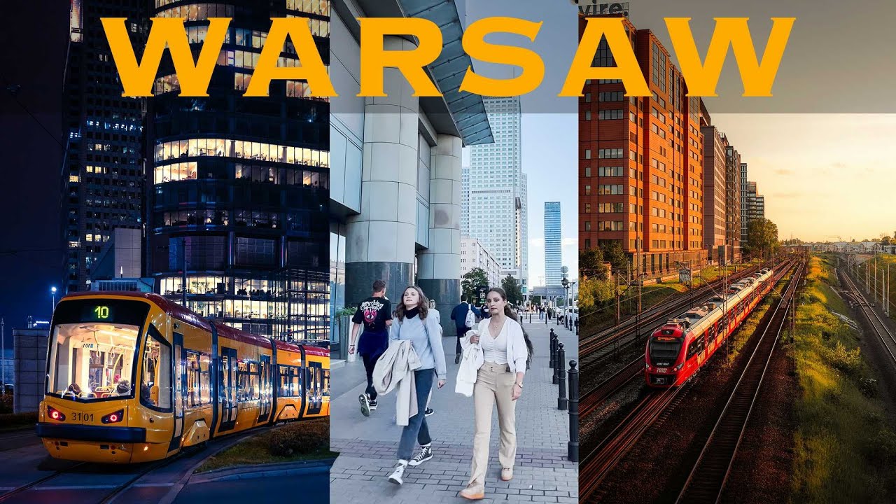 Walking Tour Downtown - Warsaw City Poland , 4K 60fps, City Walk ...