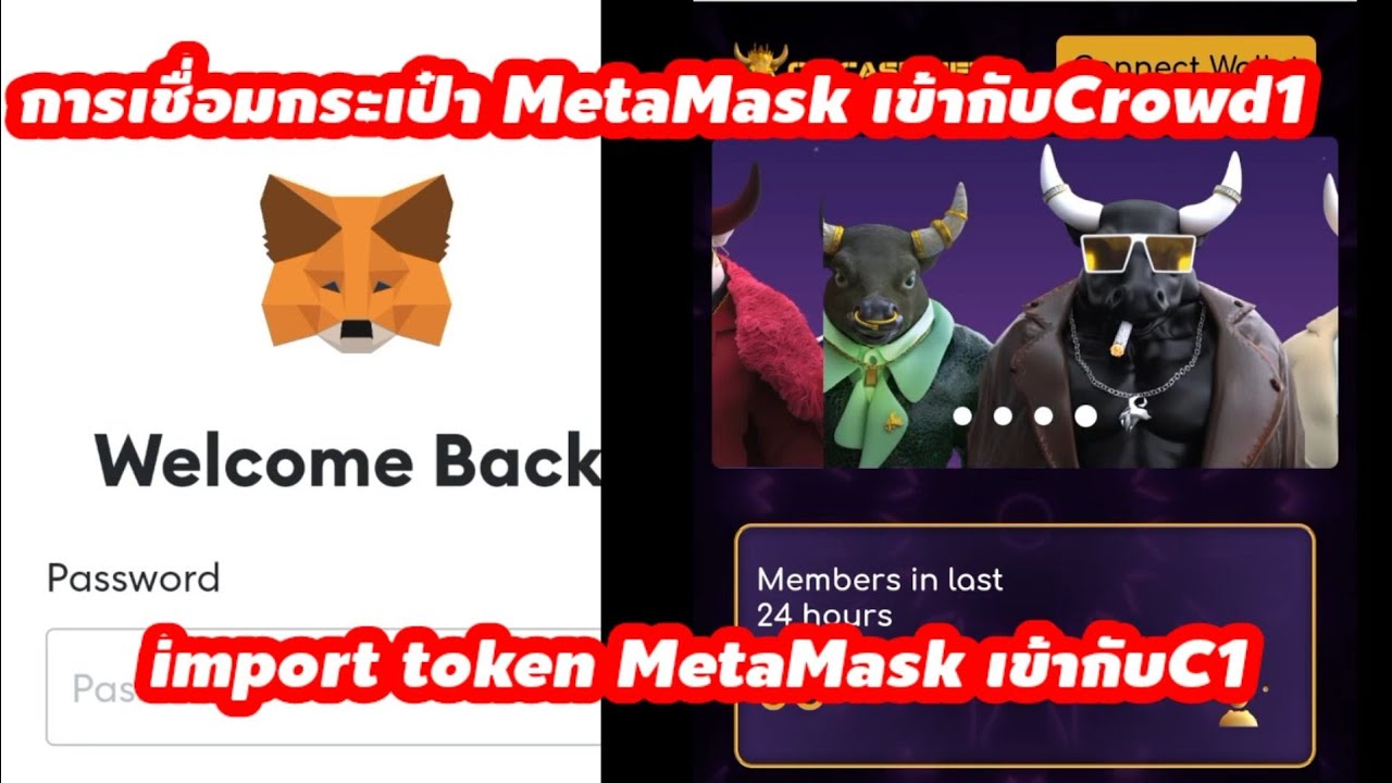 การเชื่อมกระเป๋า Meta Mask เข้ากับ Crowd1 - YouTube