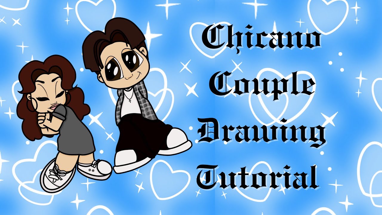 Chicano Couple Drawing Tutorial Procreate Drawing in Real Time- Vlogmas ...