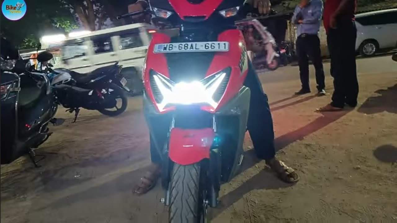 Headlight Test of Hero XOOM + Cornering Headlight // How it works at ...