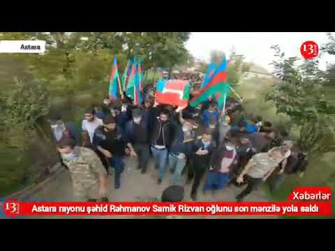 Astara öz Şəhidini İZDİHAMLA SON MƏNZİLƏ YOLA SALDI:SADİK Rəhmanov Şəhadətin Mübarək!