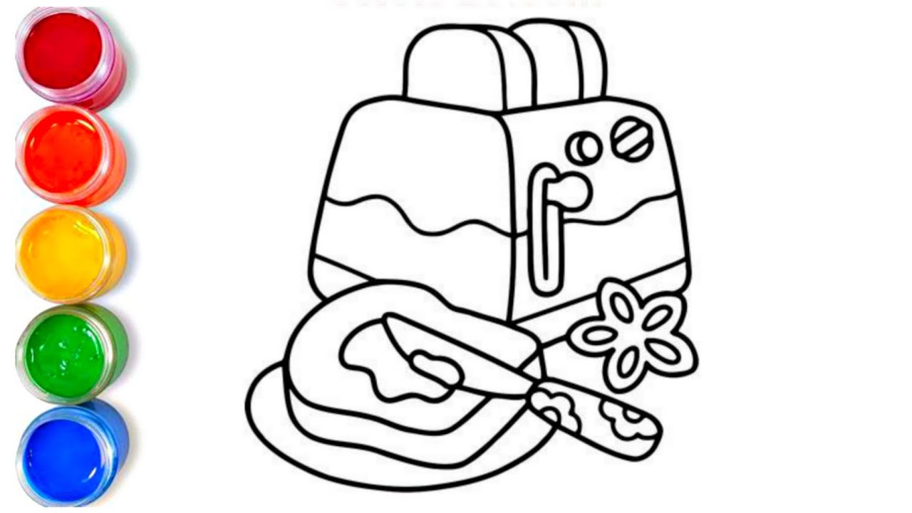 How to draw easy toaster | easy drawing step by step for kids - YouTube