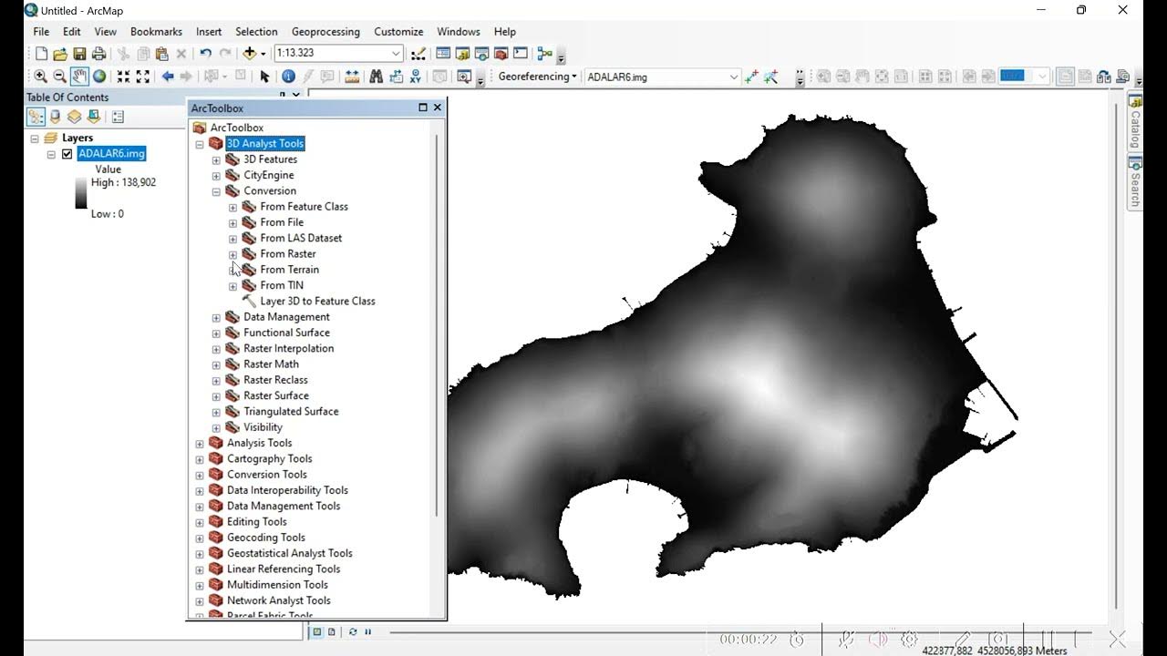 How to create tin from raster data in ArcMap - YouTube