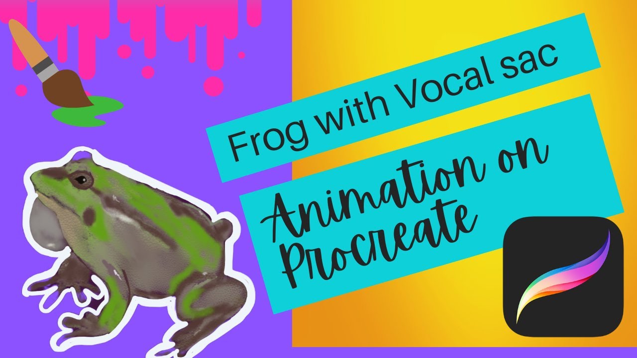 Frog with Vocal sac Sound - procreate animation - YouTube